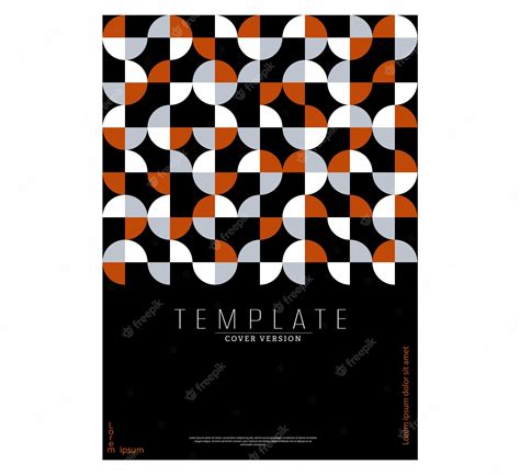 Premium Vector Geometric Design Template Layout For A Creative Cover