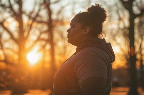 Premium Photo Black African American Large Size Xxxl Woman In Sports