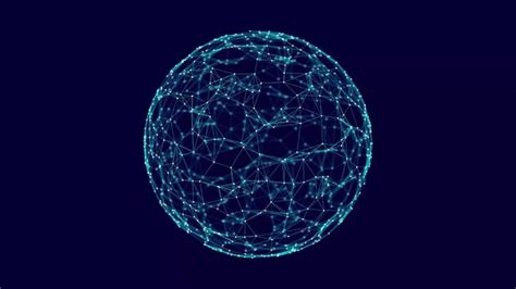 Premium Photo Technology Sphere With Connecting Dots Digital Abstract