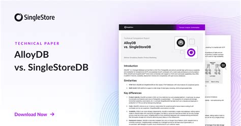 Whitepaper Comparison Report Alloydb Vs Singlestoredb
