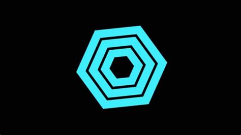 Graphic Object Shape Concentric Hexagons Rotate Clockwise Center
