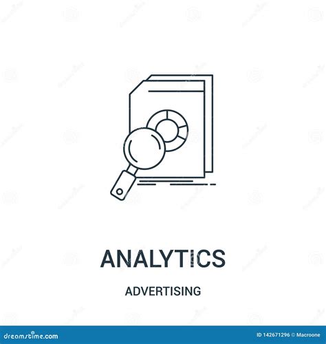 Analytics Icon Vector From Advertising Collection Thin Line Analytics