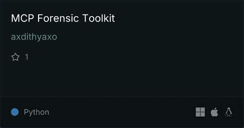 Mcp Forensic Toolkit Glama