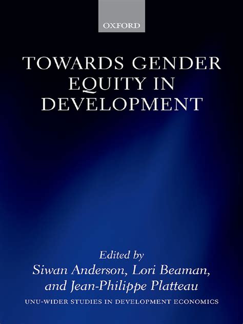 Towards Gender Equity In Development Pdf Economics Economies