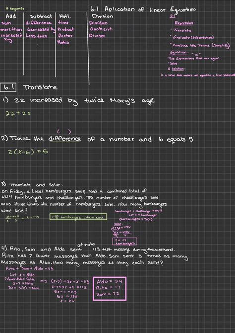 Linear Equation Key Words At Larissa Morning Blog