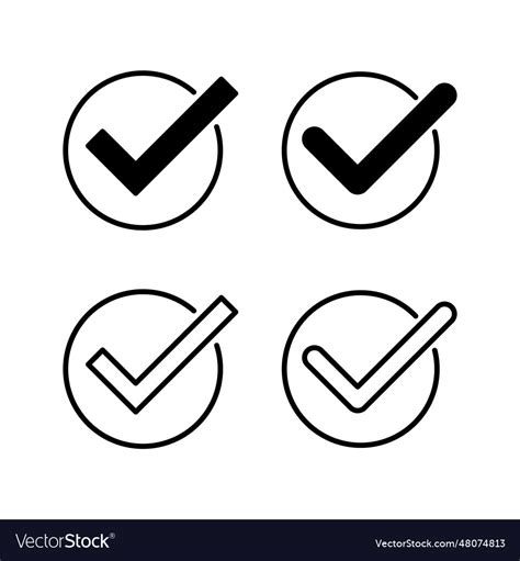 Check Icon Check Mark Icon Check List Button Icon Vector Image