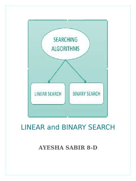 Linear And Binary Search Pdf Time Complexity Applied Mathematics