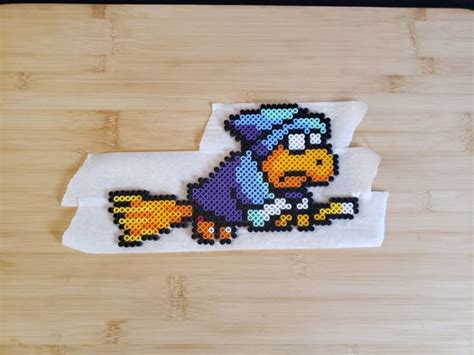 Mario Bros Yoshis Island Kamek Koopa Pixel Bead Art Sprite In 2024