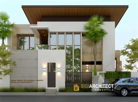 Desain Rumah Hook Minimalis Modern 2021 2 Lantai Tipe 400 M2