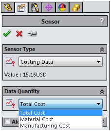 Solidworks Costing An In Depth Review Part Task Pane Manager And Sensors Computer Aided