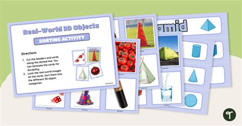 Real World 3d Objects Sorting Activity Teach Starter
