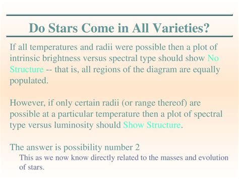The Hertzsprung Russell Diagram Ppt Download