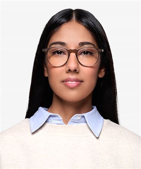 Prism Round Taupe Full Rim Eyeglasses Eyebuydirect Canada