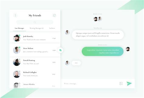Conversation Widget Sketch Design