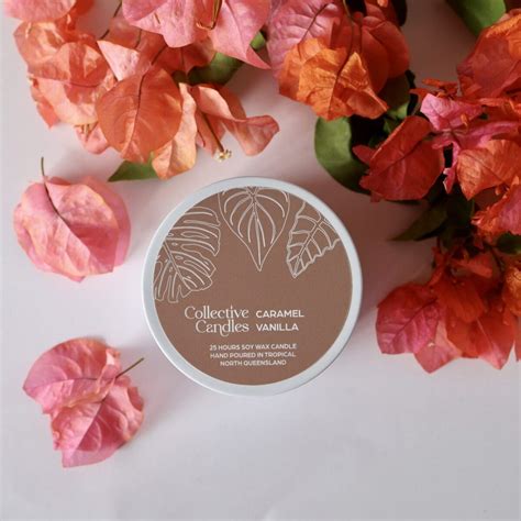 Caramel Vanilla Travel Tin Soy Candle Soy Candle Travel Tin