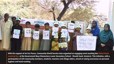 Clean Hands Healthy Lives Embracing Global Handwashing Day Community World Service Asia