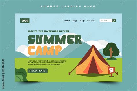 Summer Camp Season Graphic Template Editable Simple And Elegant Design