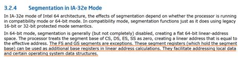 The Usage Of Intel Gs Segment L