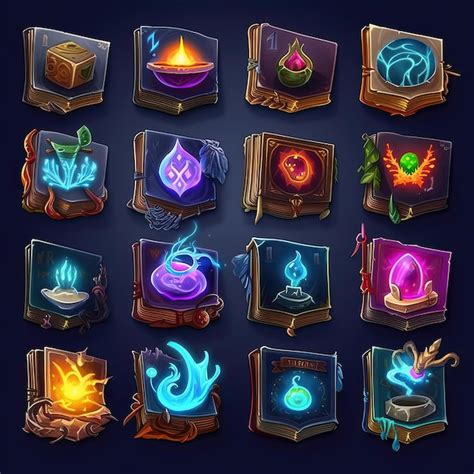 Premium Photo School Magic Book Game Ai Generated Design Fairy Interface Icon Ui School Magic
