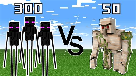 Enderman Ordusu Vs Iron Golem Ordusu Minecraft Youtube