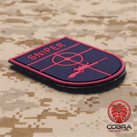 Sniper Red Military Pvc Patch Velcro Military Airsoft