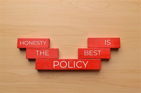 Premium Photo Wooden Blocks Written With Honesty Is The Best Policy