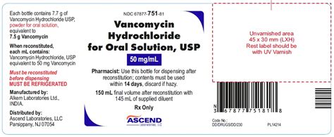 Dailymed Vancomycin Hydrochloride Kit