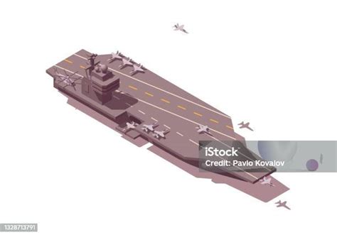 등등 측정 항공모함 선박 전투기와 낮은 폴리 해군 선박 벡터 일러스트레이터 수집 교통수단에 대한 스톡 벡터 아트 및 기타 이미지 교통수단 군사 등측투영법 Istock