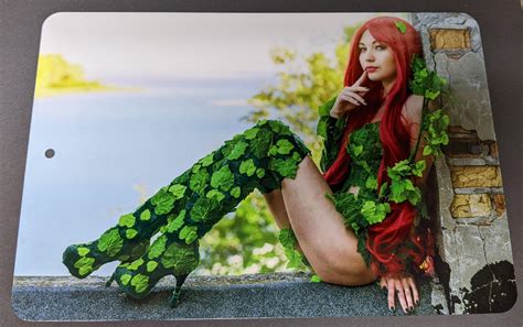 Sexy Redhead Poison Ivy Cosplaybatman Villianmetal Poster Etsy