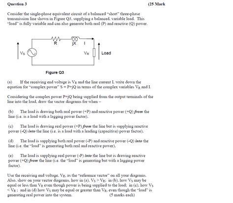 Solved Question Mark Consider The Single Phase Chegg