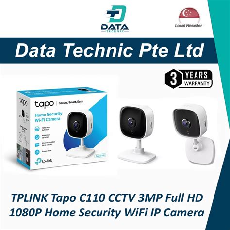 Tplink Tapo C110 Cctv 3mp Full Hd 1080p Home Security Wifi Ip Camera Furniture And Home Living