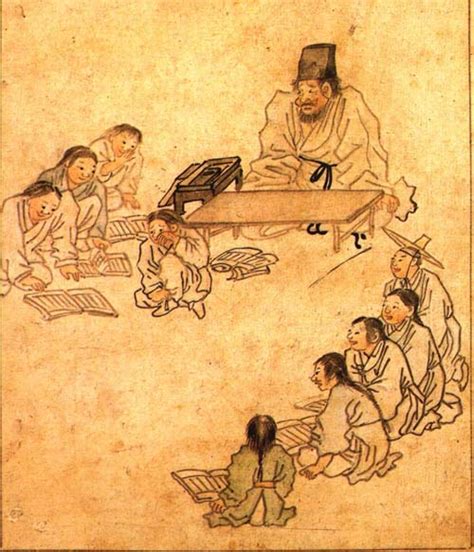 김홍도 서당 김홍도 신윤복 김득신과 더불어 조선 3대 풍속화가 김홍도작품무동자리짜기타작대장간우물가새참기와이기