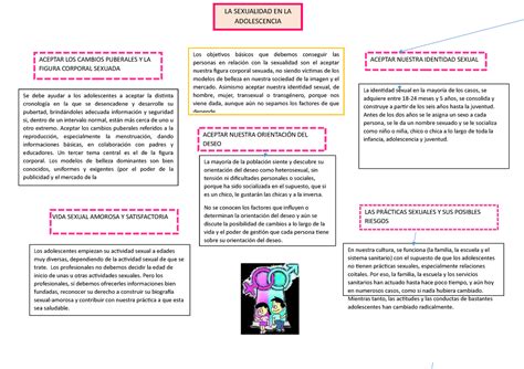 Mapa Conceptual Sexualidad En La Adolescencia Los Objetivos Básicos