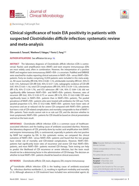 Clostridium Difficile Test Eia Naat Revision Sistematica Meta Analisis