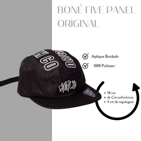 Boné Aba Reta 5 Five Panel Anth Co Fitão Original Shopee Brasil