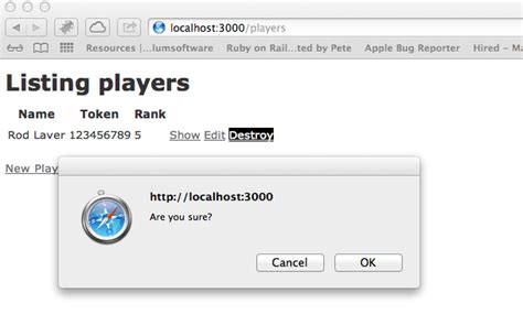 No Destroy Confirmation From Browser Running Rubyrails App On Heroku