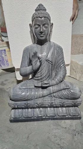 Handmade Grey Stone Buddha Statue Size Dimension 12 72 Inches At Rs