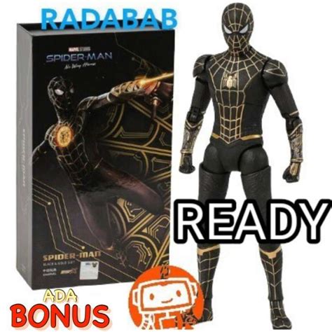 Promo Zd Toys Spider Man Y Home Spiderman Black And Gold Suit Zdtoys