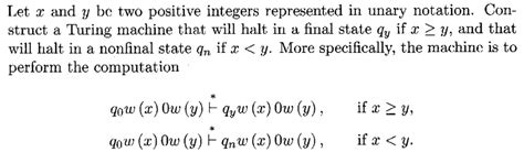 let x and y be two positive integers represented in unary notation
