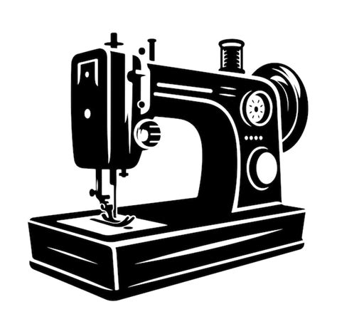 Sewing Machine Silhouette Vector Illustration Premium Ai Generated Vector