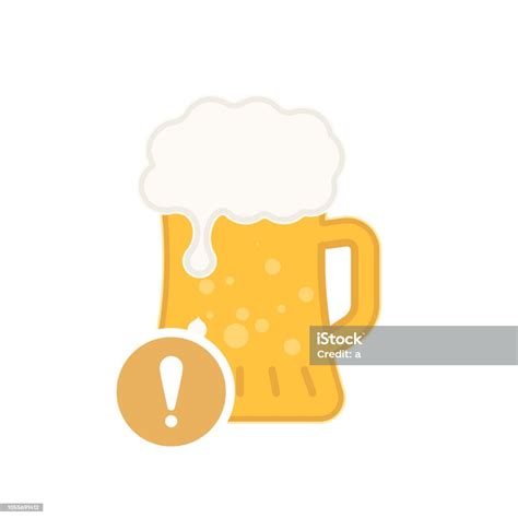 啤酒杯圖示與驚嘆號酒精飲料圖示和警報 錯誤 報警 危險符號向量圖形及更多俄羅斯圖片 俄羅斯 剪貼畫 危險 Istock