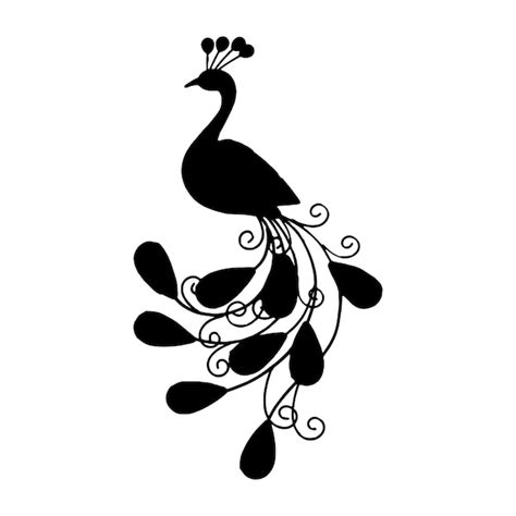 Premium Vector Vector Illustration Of A Silhouette Of A Peacock