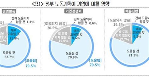 기업 10곳 중 8곳 정부 노동개혁 ‘경영에 도움 기대