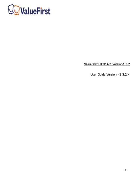 Api User Guide For Valuefirst Sms Version 132 Pdf Hypertext