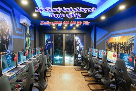Tư vấn thiết kế lắp đặt máy lạnh cho phòng nét Cybergame quán game tại khu vực TPHCM và