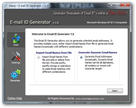 Email Id Generator Download Softpedia