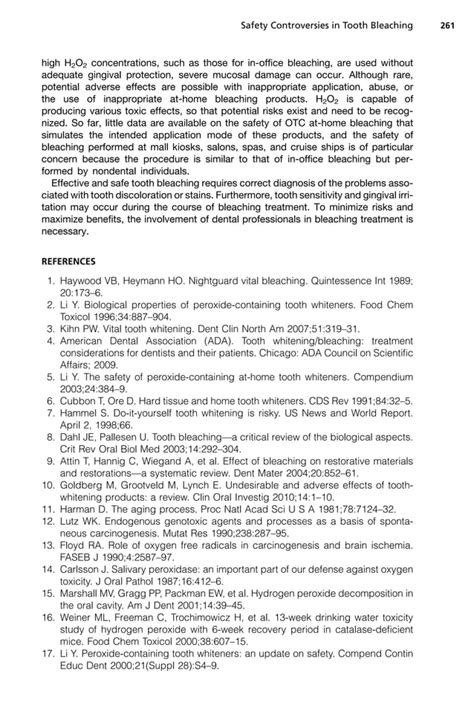 Safety Controversies In Tooth Bleaching Pdf