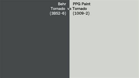 Behr Tornado 3b52 6 Vs Ppg Paint Tornado 1009 2 Side By Side Comparison