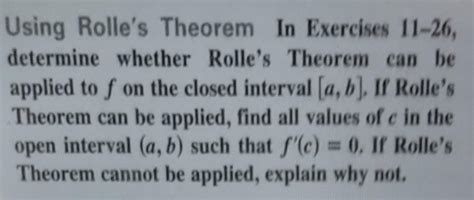 solved using rolle s theorem in exercises 11 26 determine