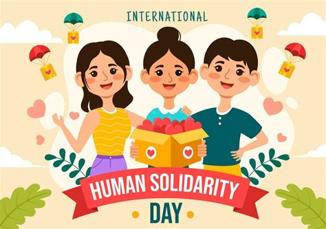 internacional humano solidaridad día vector ilustración en diciembre 20